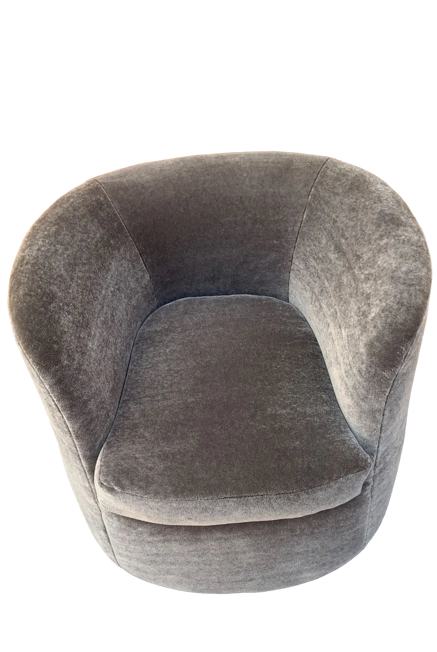 Mid Century Modern Faudet-Harrison Swivel Lounge Chairs Newly Reuphols ...