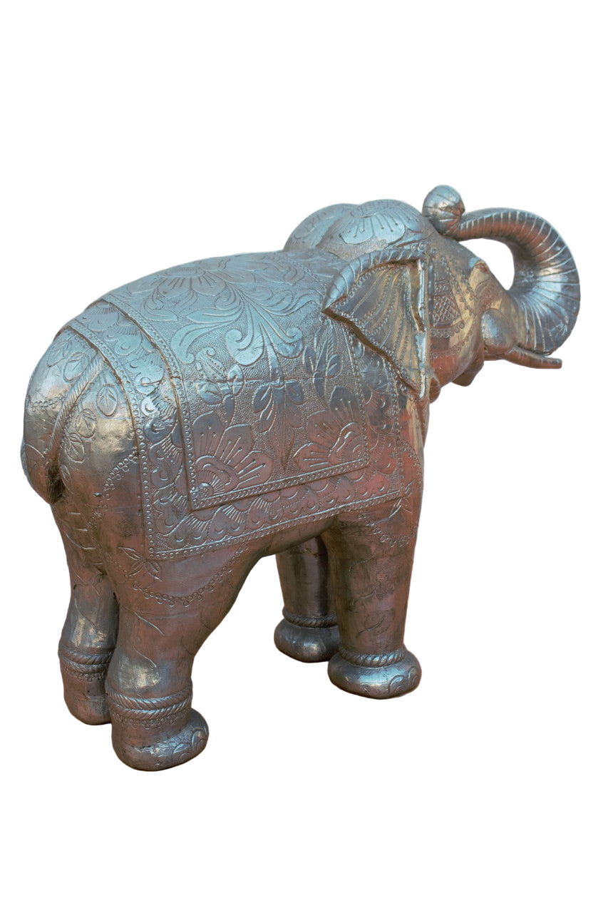 Vintage Moroccan Heavily Detailed Hammered Elephant Statue – Vintage ...